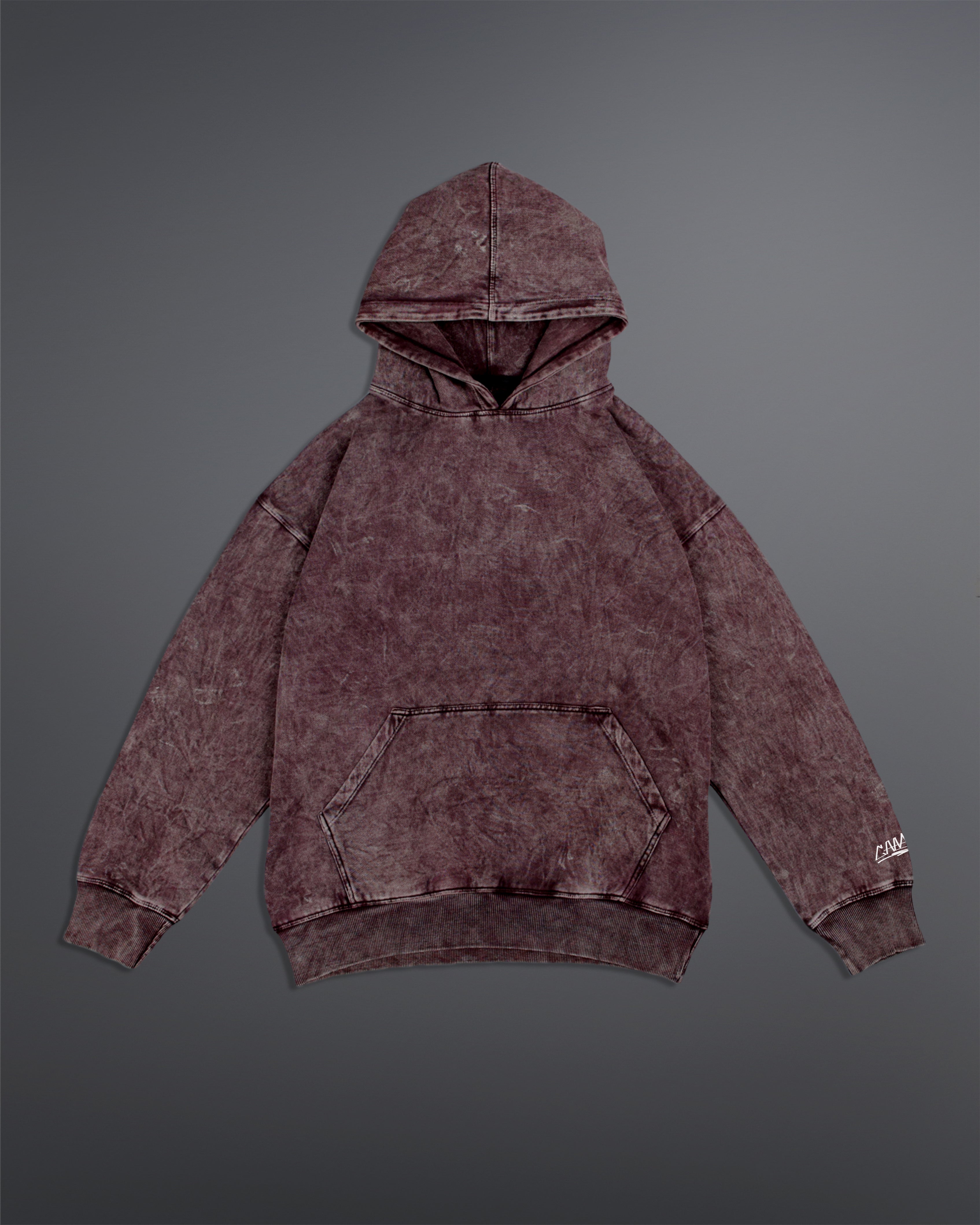 Buy Acid Wash Hoodies Online | Maroon Oversized Acid Wash Hoodie - Cannac