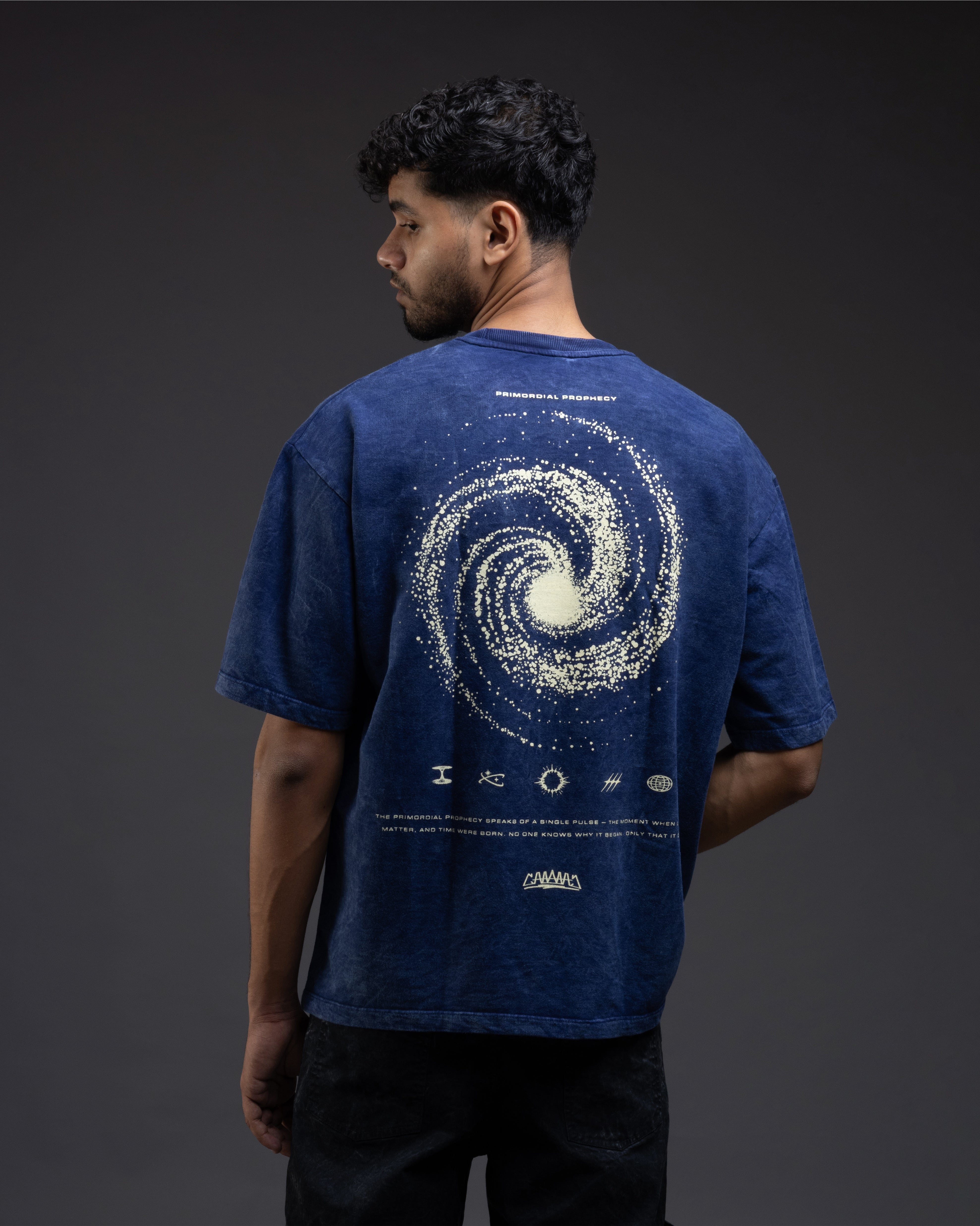 Buy Acid Wash T shirt Cosmic Blue Online, Blue Oversized Acid Wash Tee ...