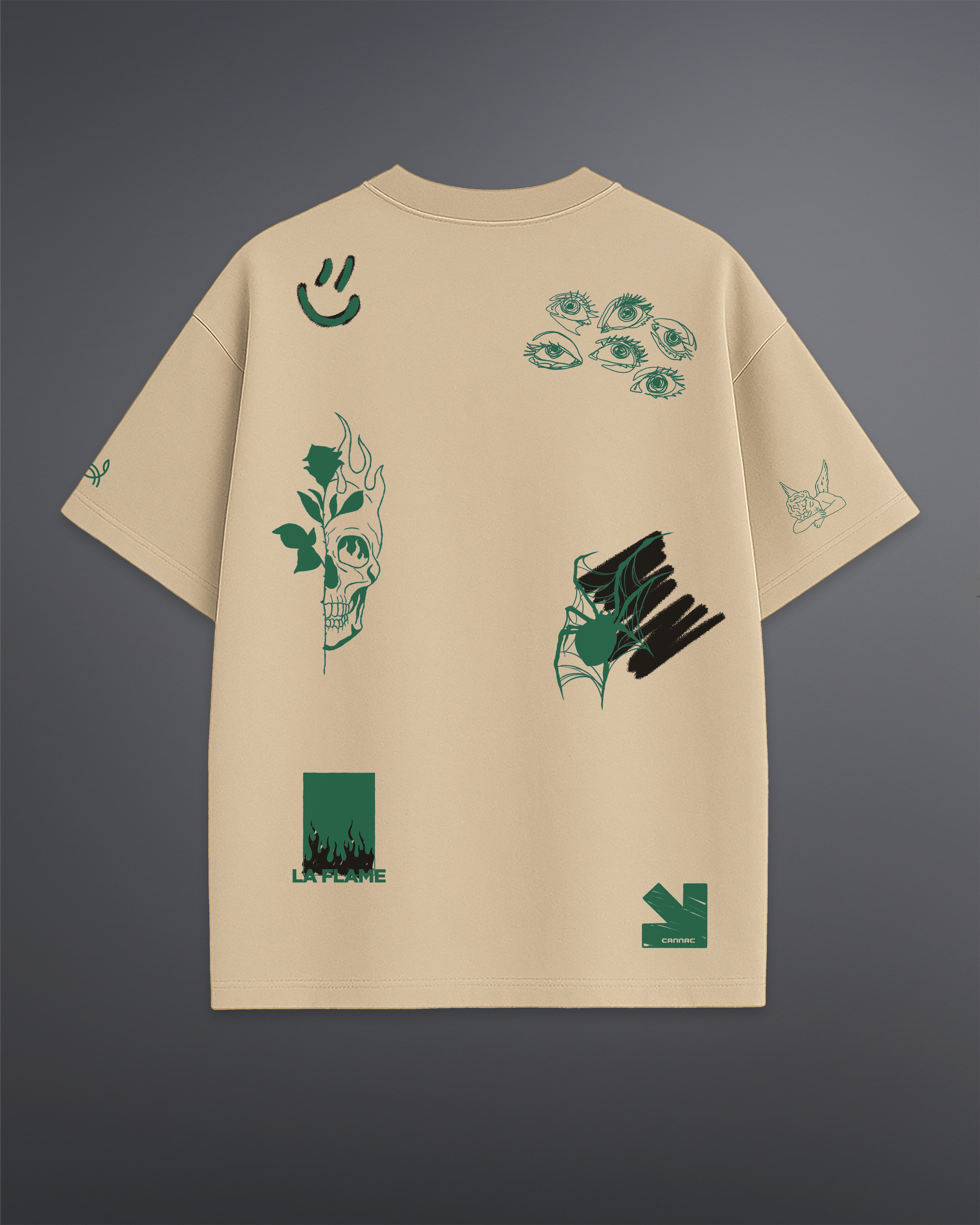 Random Shit Oversized Tee [beige] – Cannac